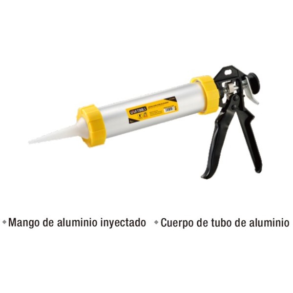 PISTOLA P/SILICON ALUMINIO » UYUSTOOLS « – Importadora Grevi
